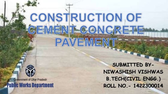 Road construction ppt | PPTX