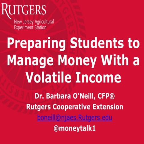 How to Manage Money with a Volatile Income | PPT