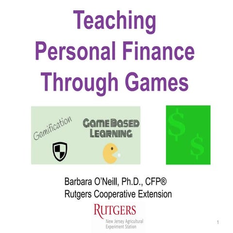 Teaching Personal Finance Through Games | PDF