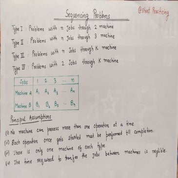 N job m machine.pdf OR job Sequencing problems | PDF