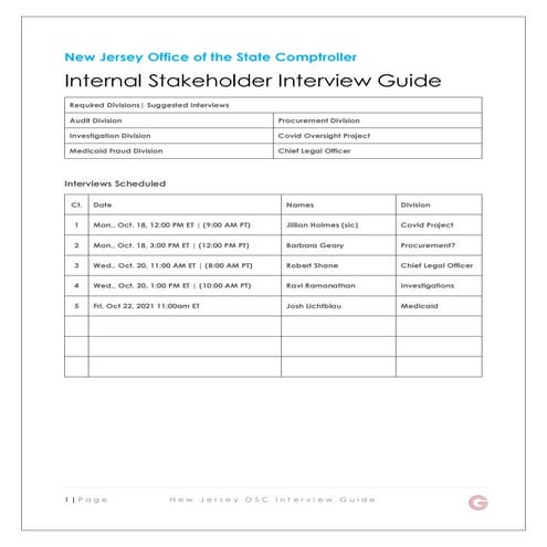 Interview Guide | PDF