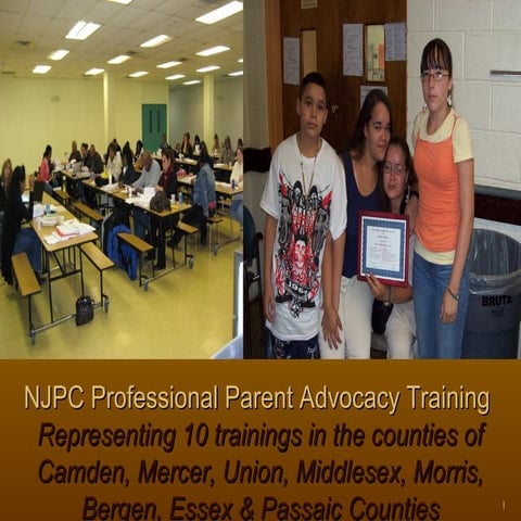 NJPC Professional Parent Advocacy Training -10 trainings 8 counties web ...
