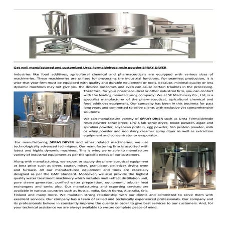 Spray drier | PDF