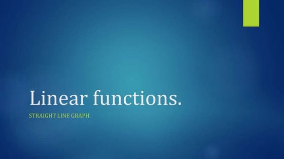 Math 8 - Linear Functions | PPT