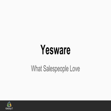 Yesware - What Salespeople Love | PPTX