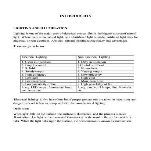 Seminar Topic on Lighting Safety Considerations | DOCX