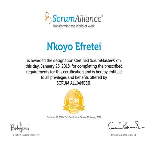 Certified Scrum Master (CSM) | PPT
