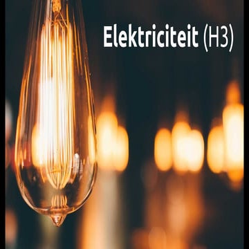 Elektriciteit (Natuurkunde V3) | PDF