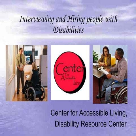 Interviewing People with Disabilities | PPT
