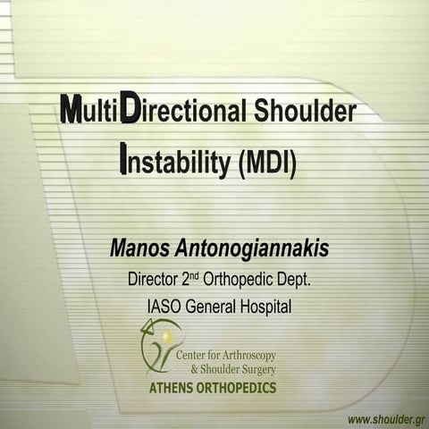 Multidirectional shoulder instability | PPT