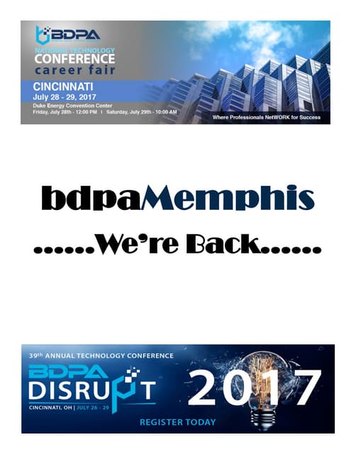 BDPA Technology Conference Flyer (2017) | PDF