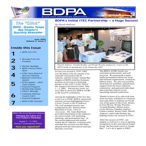 Newsletter: BDPA Greater Tampa Bay (Jun 2002) | PDF