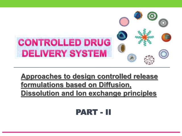 Dissolution and diffusion cdds | PPTX