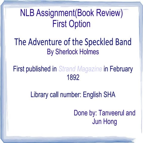 Nlb assignment | PPT