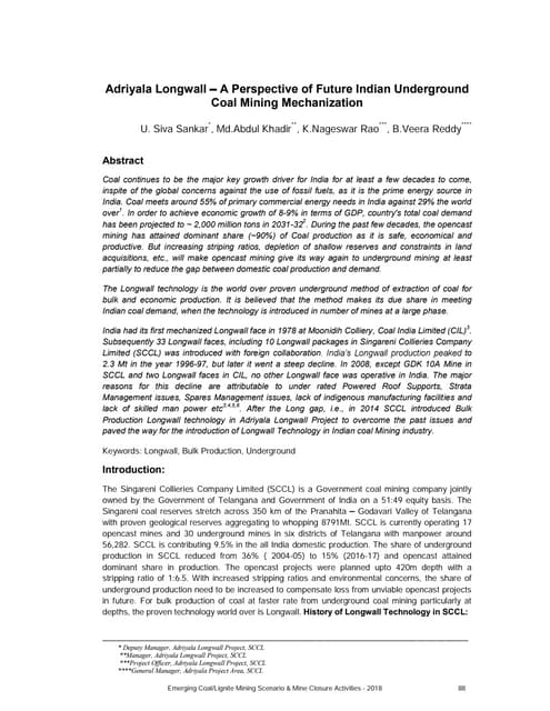 Road Header and Bolter Miner | PPTX