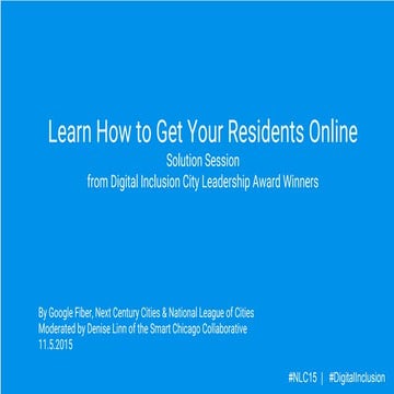 Learn How to Get Your Residents Online: Digital Inclusion Leadership ...