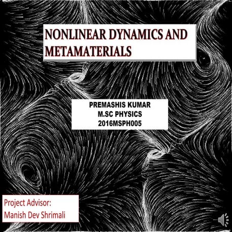 One Dimensional Flowbifurcation And Metamaterial In Nonlinear Dynamics