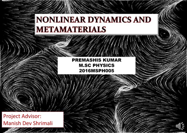 One Dimensional Flowbifurcation And Metamaterial In Nonlinear Dynamics
