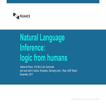 Natural Language Inference: Logic from Humans | PDF | Artificial ...
