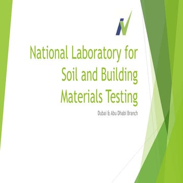 NATIONAL LABORATORY FOR SOIL AND BUILDING MATERIALS TESTING | PDF