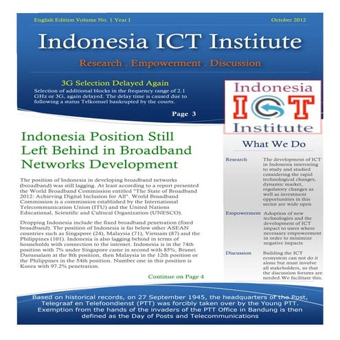 Indonesia ICT NewLetter October Edition - English Version | PDF ...