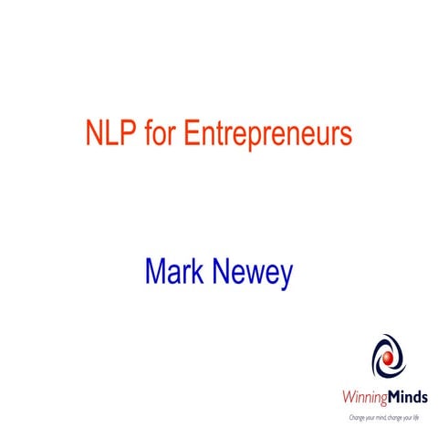 Nlp For Entrepreneurs | PPT