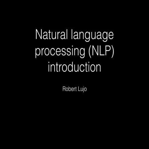Natural Language Processing Nlp Introduction Pdf Programming Languages Computing