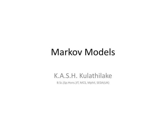 HMM (Hidden Markov Model) | PPT