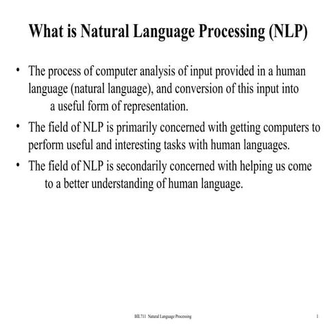 NLP AI process of computer language analysis getting computers | PPT