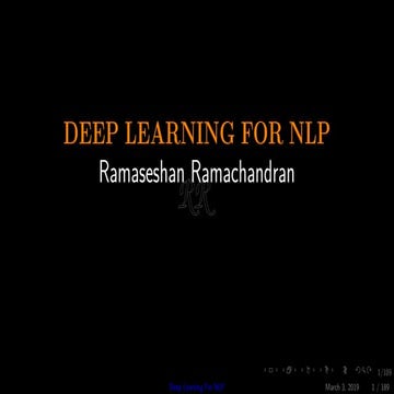 NLP and Deep Learning | PDF