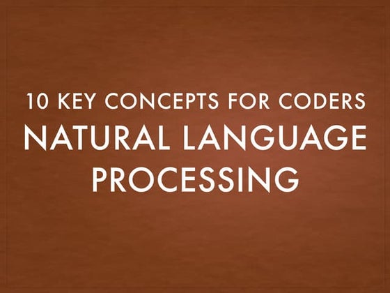 Natural language processing | PPTX