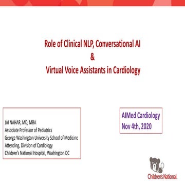 Role Of Clinical Nlp In Cardiology Pptx Computer Software And Applications Computing