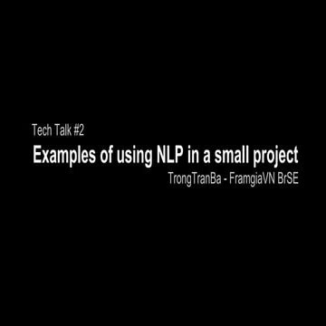 Tech Talk #2: Playing with tons of web content aka NLP in examples | PDF