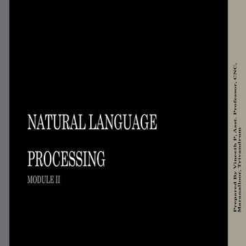 NLP Msc Computer science S2 Kerala University | PDF
