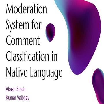 NLP PPT project for youtube comment classification | PPTX