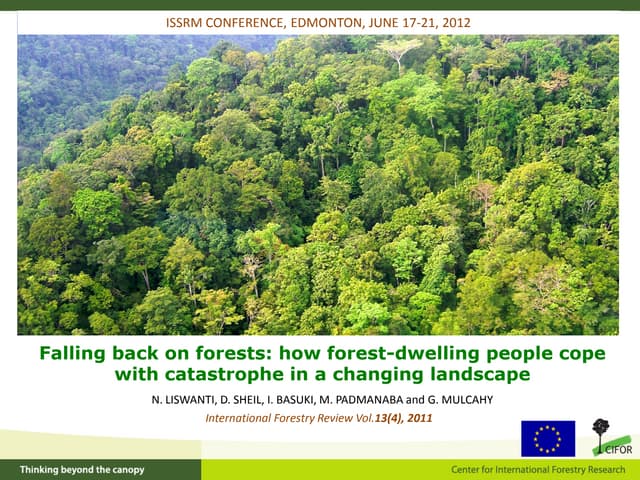 Falling back on forests: how forest-dwelling people cope with ...