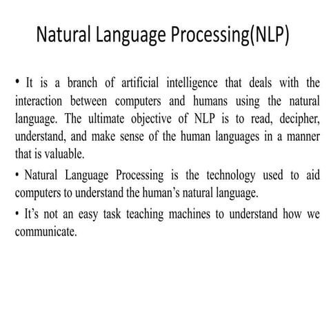 Nlp, robotics and expert system | PPTX | Artificial Intelligence ...