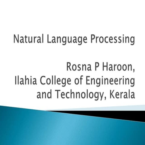 Natural Language Processing Topics for Engineering students | PPT