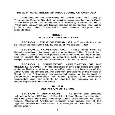 NLRC Rules ......................................... | PDF