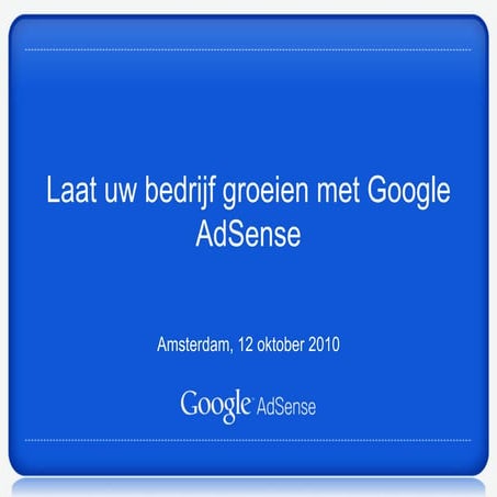 Google Adsense Event | PPT