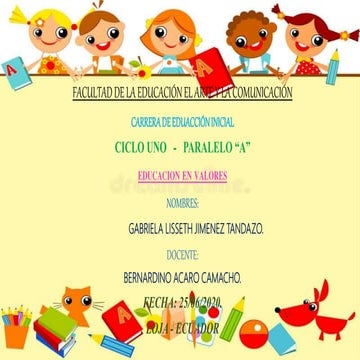 Cinco valores mas_importantes_para_los_ninos_educ._en_valores | PPTX