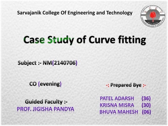 Curve Fitting Lecture Notes Pdf