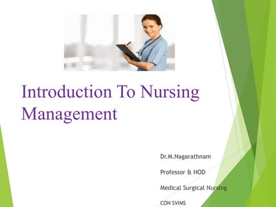 Introduction to Nursing Management | PPT