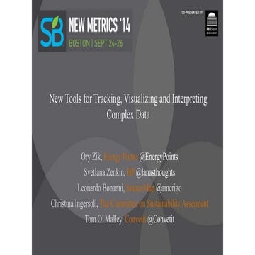 New Tools for Tracking, Visualizing and Interpreting Complex Data | PPTX