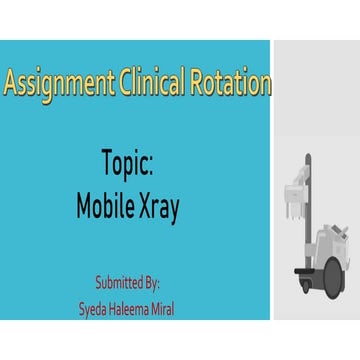 Mobile Radiography: Techniques, Applications, and Safety Measures | PDF