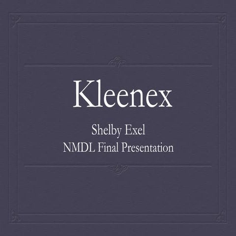 The kleenex report | DOC