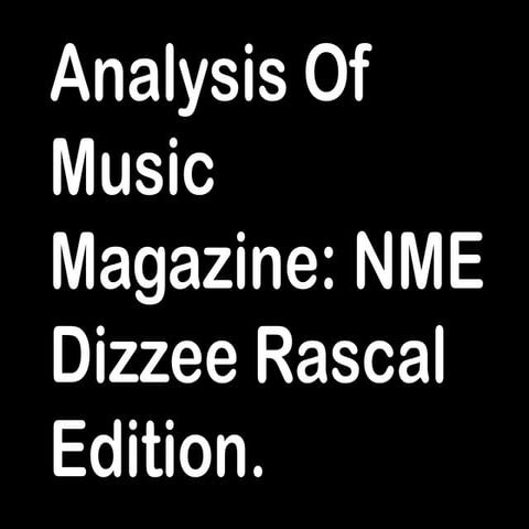AS Media: NME Music Magazine Analysis | PPT