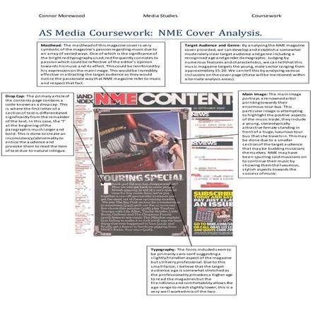 AS Media Coursework: Research and Planning Task 2a Contents Page NME ...