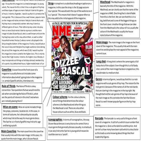 Nme front cover analysis | DOCX