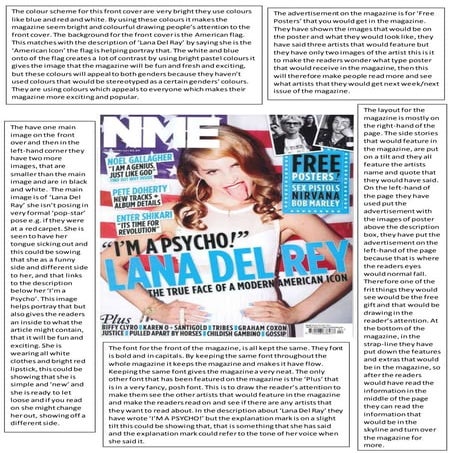NME Magazine Front Page Analysis | PDF